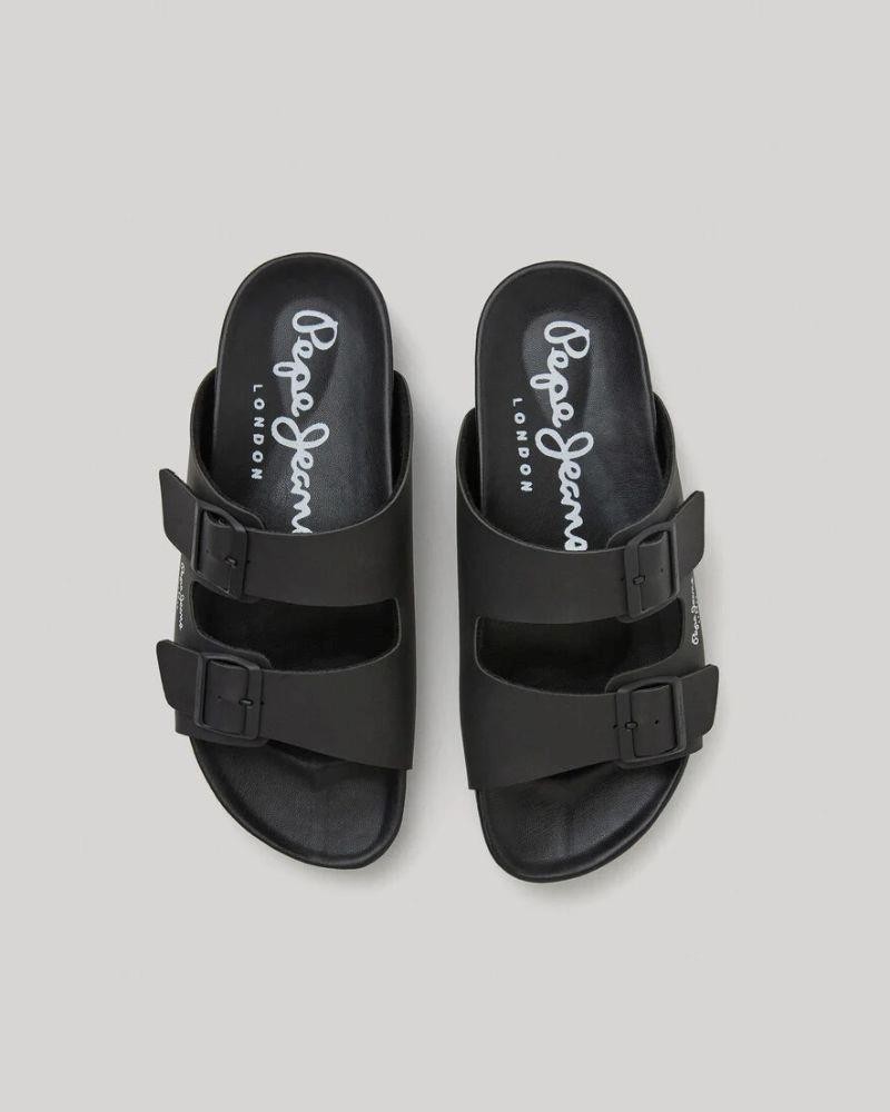 PEPE JEANS Sandalias Abiertas Chancletas Hombre Negro PMS90101