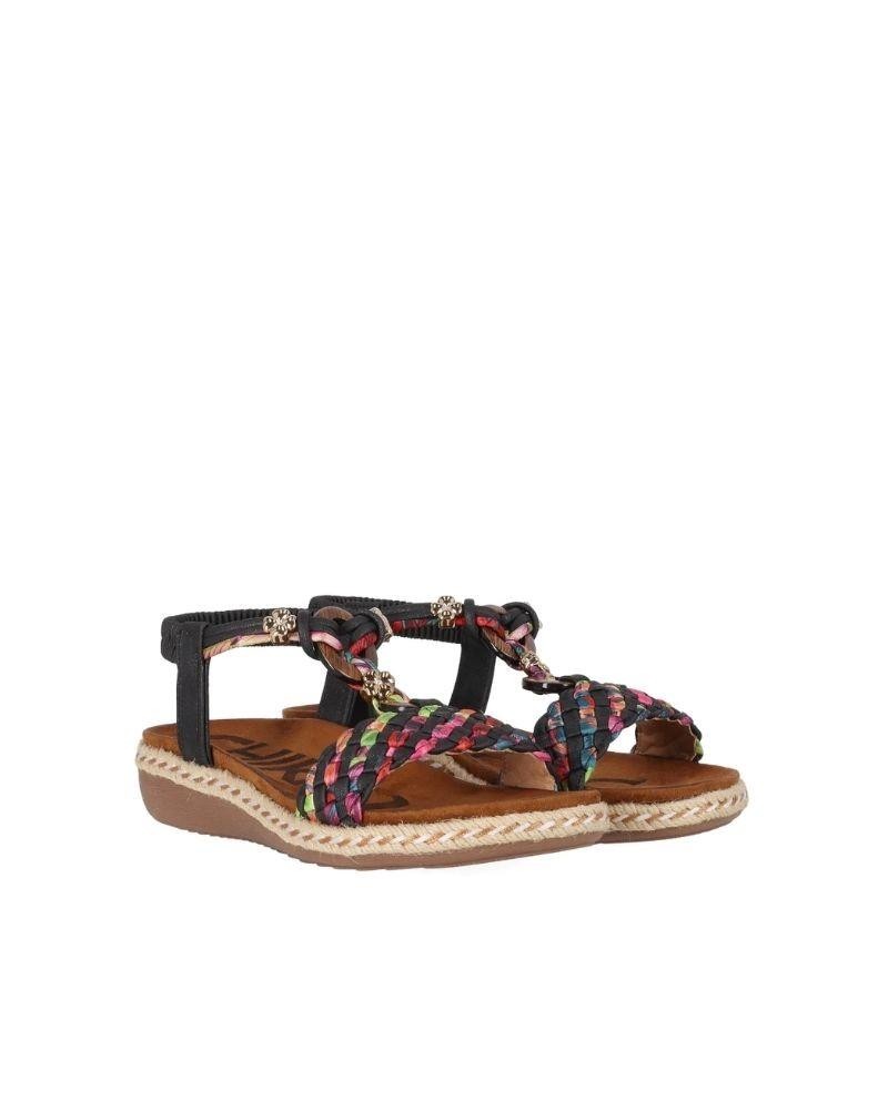 CHIKA 10 Sandalias Abiertas Mujer Negro NEW CANELA 01 | RKS