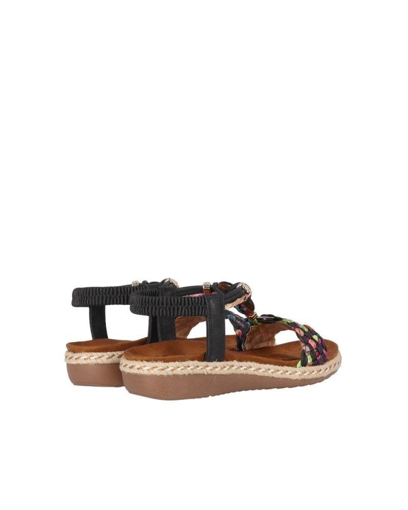 CHIKA 10 Sandalias Abiertas Mujer Negro NEW CANELA 01