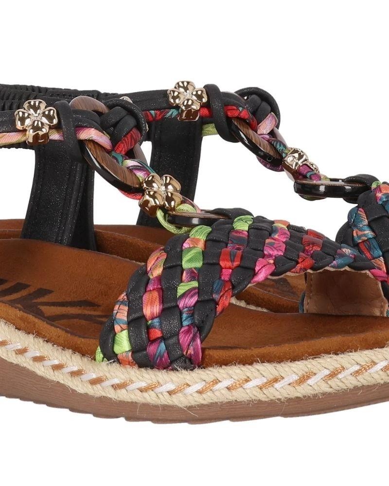 CHIKA 10 Sandalias Abiertas Mujer Negro NEW CANELA 01
